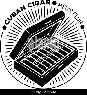 Cuban cigar club logo. Simple illustration of cuban cigar club vector ...