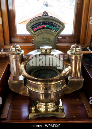 Inside the wheelhouse of the unique 2013 Dutch built ship SS George ...