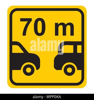 following distance sign Stock Vector Image & Art - Alamy