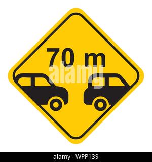 following distance sign Stock Vector Image & Art - Alamy