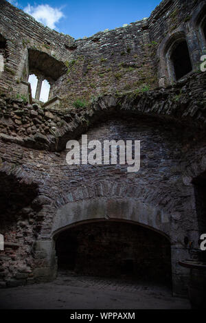 Interior of the medieval Raglan Castle (Welsh: Castell Rhaglan ...
