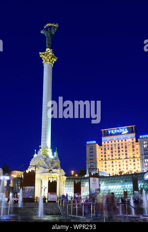 Independence Square in Kyiv, Ukraine. Maidan. Aerial view Stock Photo ...