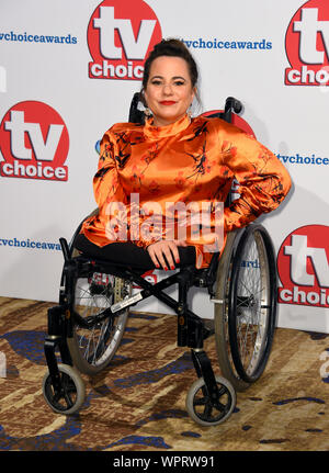 Amy Conachan attending the TV Choice Awards held at the Hilton Hotel ...