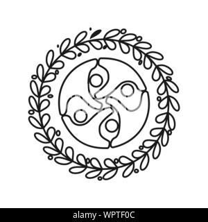 leaf rotation connection Commitment Teamwork Together Outline Logo Stock Vector Image & Art - Alamy