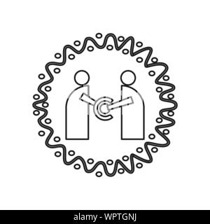 Circle rotation Commitment Teamwork Together Outline Logo Vector Stock Vector Image & Art - Alamy