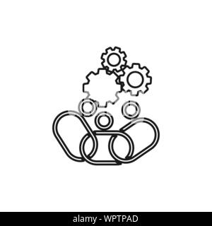 gear Connection Commitment Teamwork Together Outline Logo Stock Vector Image & Art - Alamy