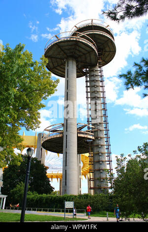 New York State Pavilion's observation towers - remnants of the 1964 ...