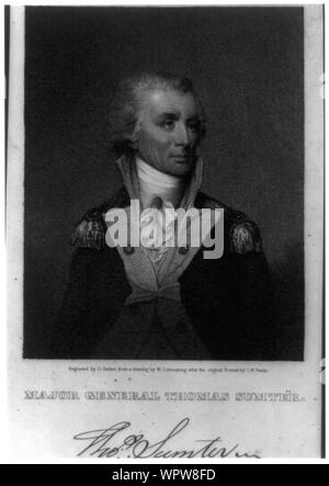 Major General Thomas Sumter was an American military officer who played ...