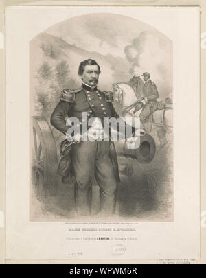 Major General George B. McClellan at the Battle of Antietam, Maryland ...