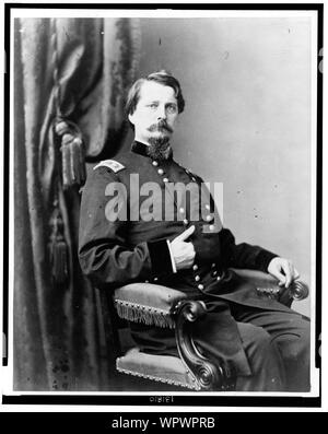 Portrait of Major General Winfield S. Hancock, showing him seated and ...