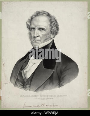 A portrait of Major General Winfield Scott Hancock in uniform, a ...