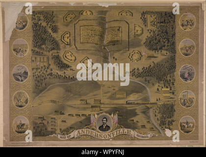 Map of Andersonville, Georgia Stock Photo - Alamy