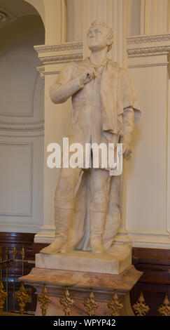 Sam Houston statue by Elizabet Ney in the Texas State Capitol in Austin ...