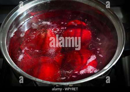 Beetroot being boiled in a pot Stock Photo - Alamy