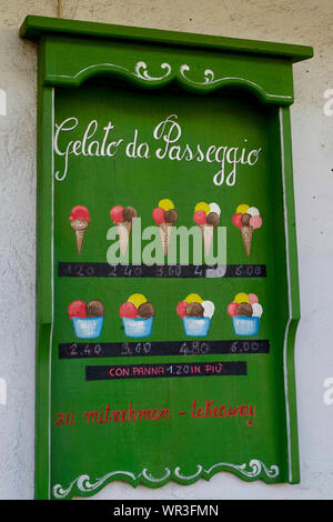 Classic italian gourmet gelato gelatto ice cream flavors on display in shop Stock Photo - Alamy