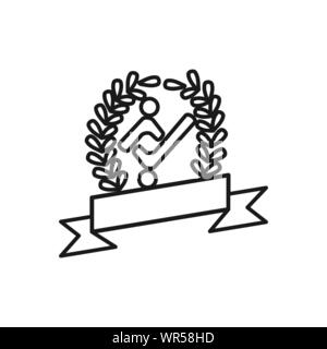 ribbon leaf Commitment Teamwork Together Outline Logo Stock Vector Image & Art - Alamy