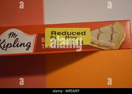 Box of Mr Kipling Bakewell Tart isolated on white background Stock ...