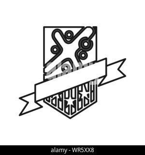 shield ribbon empty Commitment Teamwork Together Outline Logo Stock Vector Image & Art - Alamy