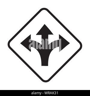 Arrow, directional way sign, with making a decision or choice icon ...