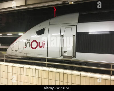 Inoui TGV, Lyon Part-Dieu railway station, Lyon, Auvergne Rhone-Alps ...