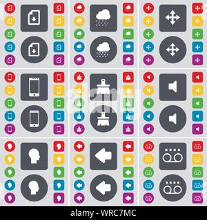 Moving cloud icon. Simple illustration of moving cloud vector icon for ...