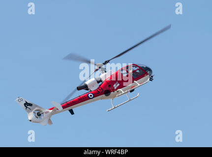 Royal Navy Aerospatiale Gazelle Helicopter flying at Biggin Hill Airfield England Stock Photo ...