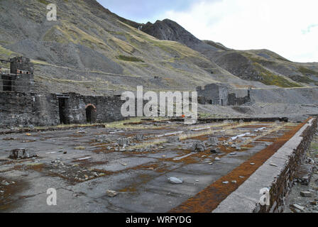 The site of an old mill at Cwmystwyth Mines, Wales, UK Stock Photo - Alamy