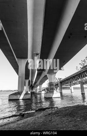 A view of bridges spanning Lake Washington in Seattle Stock Photo - Alamy