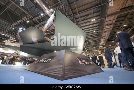 A mock-up of the BAE Systems Tempest, a proposed stealth fighter ...