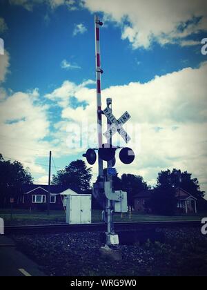 Railway track, signals, track, sky, rail transport, semaphores, main ...