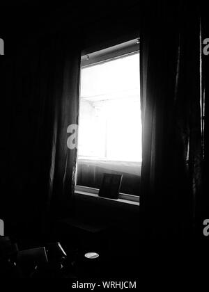 sunlight through the window in the dark room Stock Photo - Alamy