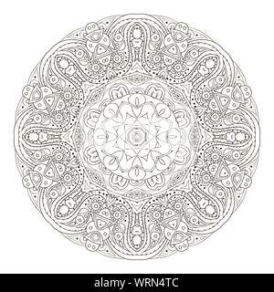 Relaxing Mandala Coloring Pages for Stress Relief and Focus Stock ...