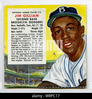 1950s era baseball card depicting Brooklyn Dodgers manager Charlie ...