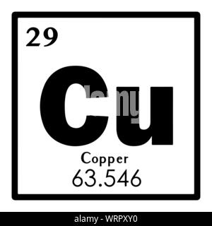 Copper Chemical 29 element of periodic table. Molecule And ...
