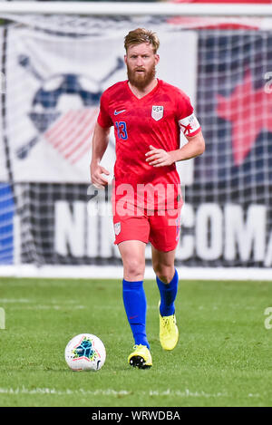 United States' Tim Ream (13) kicks the ball during the World Cup Group ...