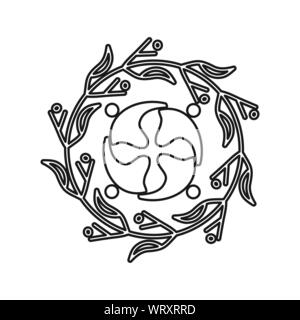 leaf rotation people Commitment Teamwork Together Outline Logo Stock Vector Image & Art - Alamy