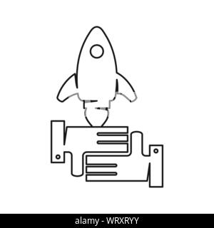 Rocket speed Commitment Teamwork Together Outline Logo Stock Vector Image & Art - Alamy