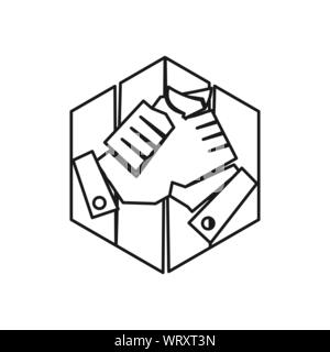 hexagonal Commitment Teamwork Together Outline Logo Stock Vector Image & Art - Alamy