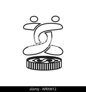 money people Commitment Teamwork Together Outline Logo Stock Vector Image & Art - Alamy