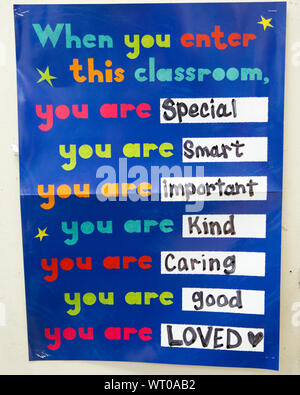 Posters in Kindergarten Classroom Stock Photo - Alamy