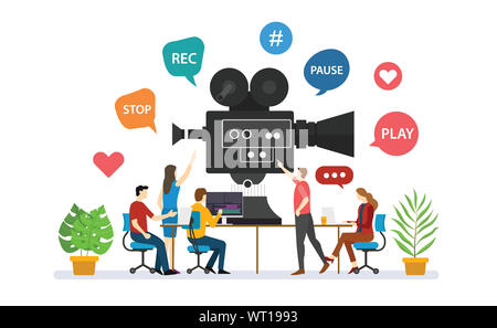 Create content icon. Digital content production sign. Content creation ...