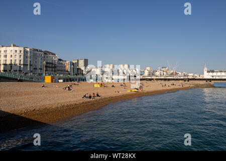 Brighton UK, 10th July 2019: The famous beautiful Brighton Beach and ...