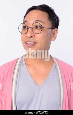 Face of happy Japanese man with eyeglasses smiling Stock Photo - Alamy