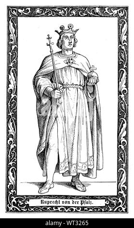 Holy Roman Emperor Rupert, 1352-1410. Rupertus Parvus, Rupert of the ...