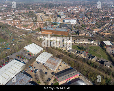 Aerial photo of the UK town of Wokingham. Wokingham is a historic ...