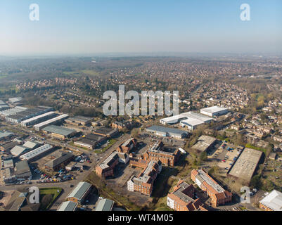 Aerial photo of the UK town of Wokingham. Wokingham is a historic ...