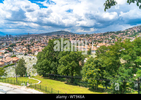 Panoramic view of Yellow Fortness (Zuta Tabija), Vratnik in Sarajevo ...