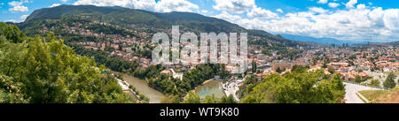 Panoramic view of Yellow Fortness (Zuta Tabija), Vratnik in Sarajevo ...