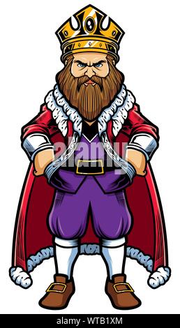 Cartoon king standing on white background Stock Vector Image & Art - Alamy