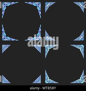 Curved stone mosaic page border design set - vector design elements Stock Vector Image & Art - Alamy